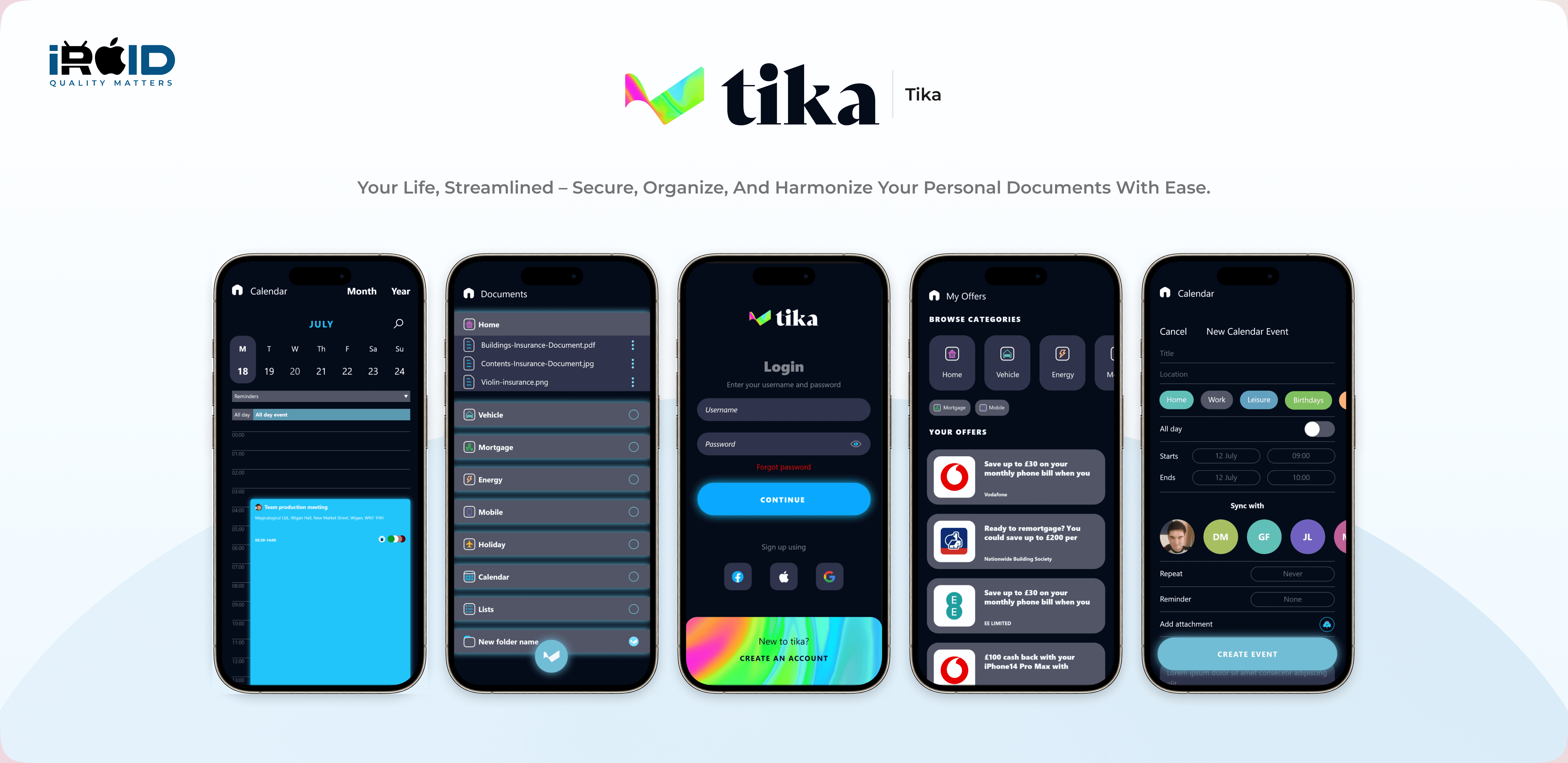 Tika - Secure Document & Fintech App | iRoid Solutions
