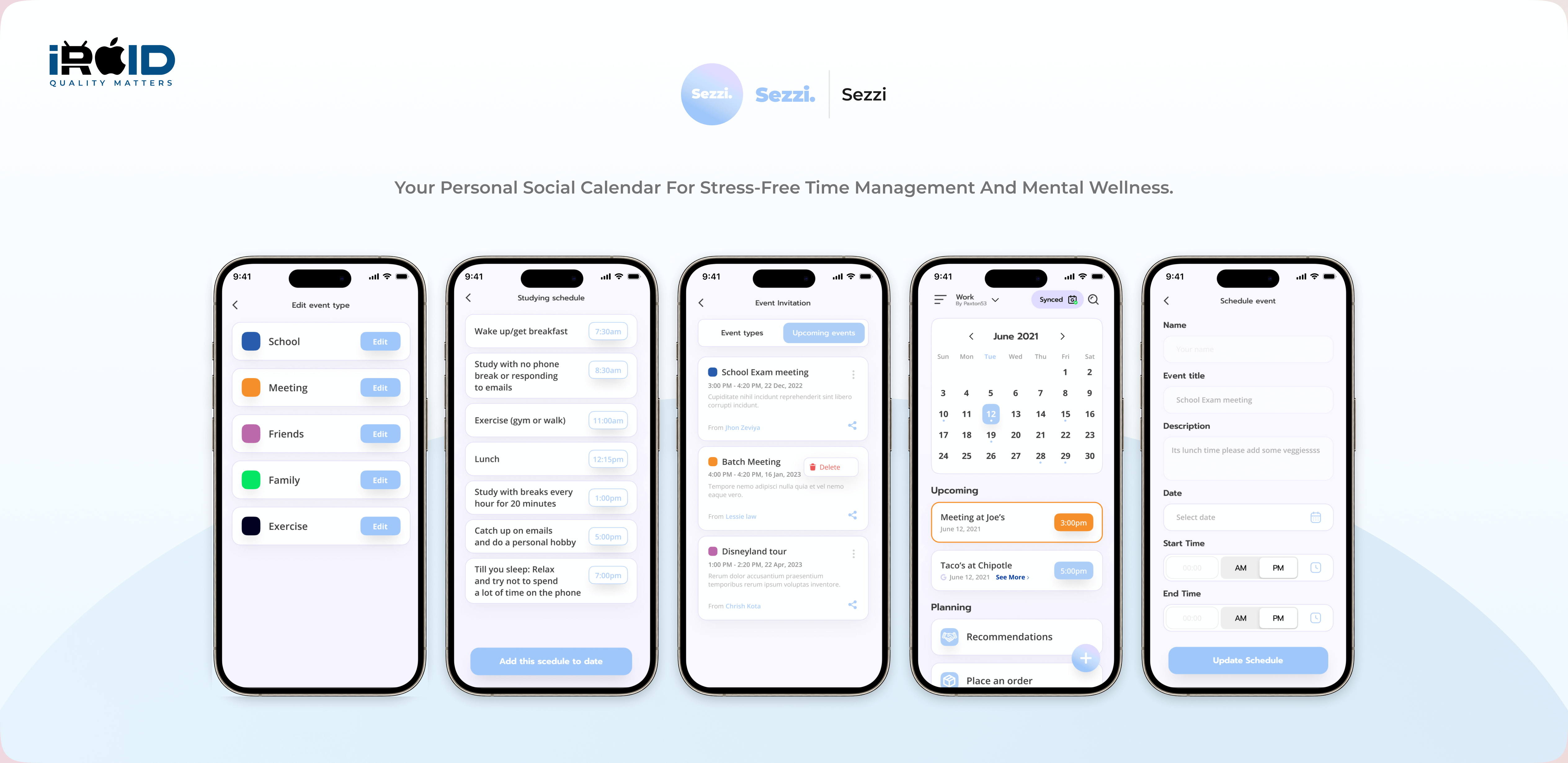 Sezzi - Social Calendar | iRoid Solutions