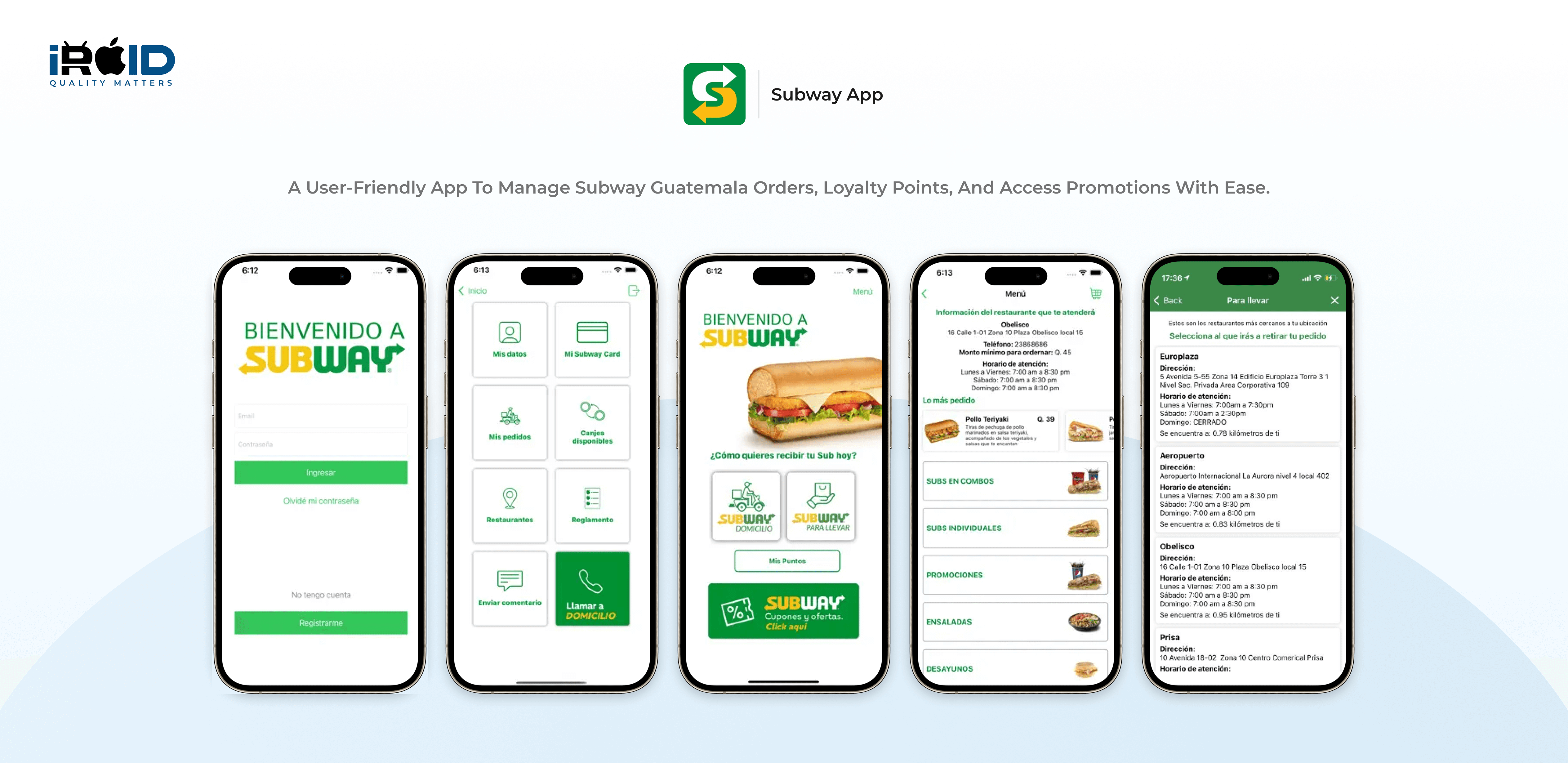 Subway App Development | Custom Food Tech Solutions – iRoid