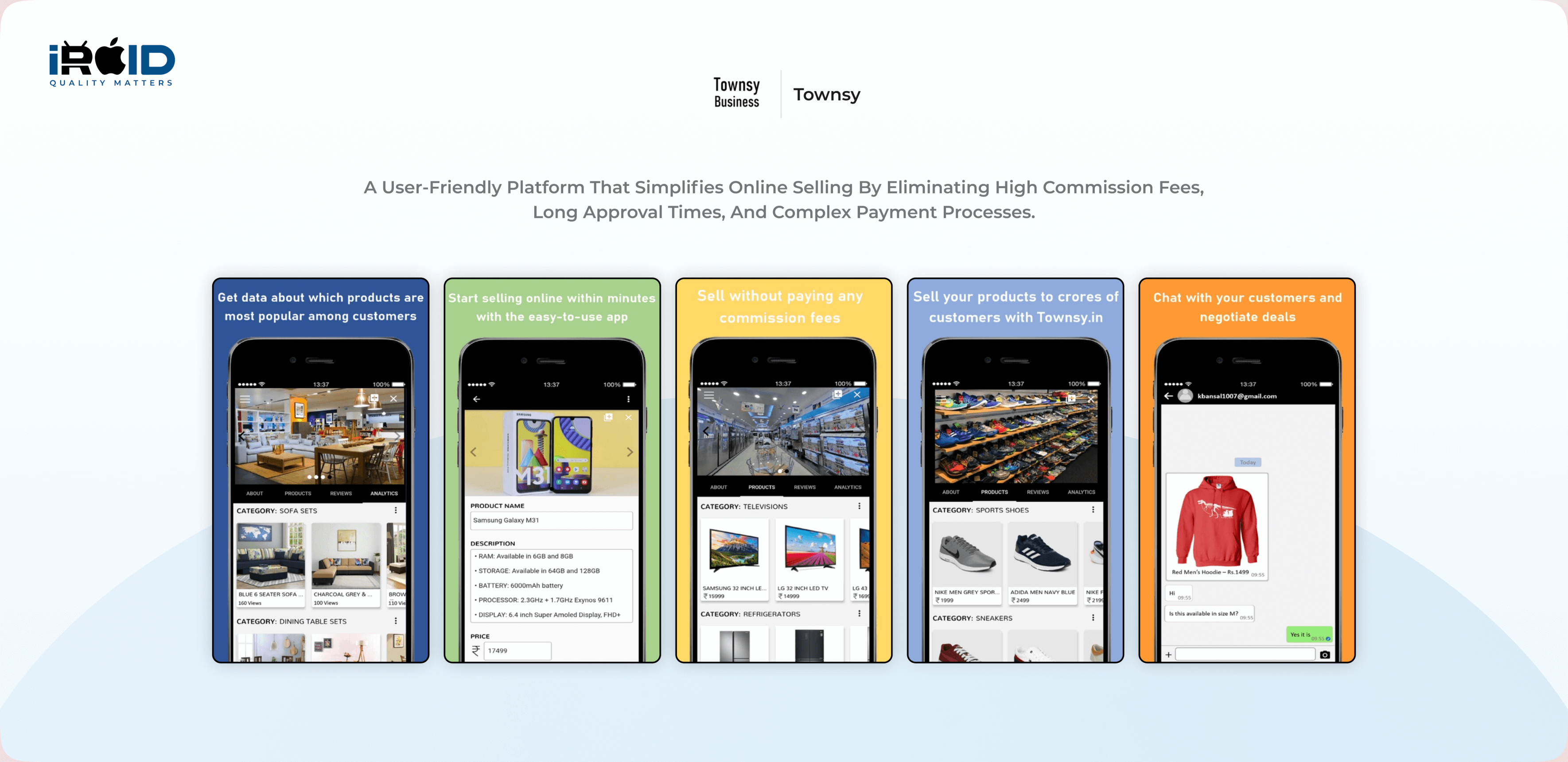 Townsy E-Commerce App | Mobile App Development – iRoid