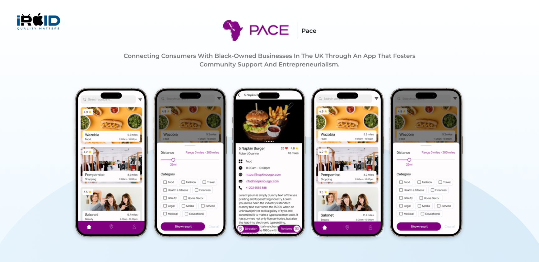 Pace App – Custom Mobile App Development | iRoid Solutions