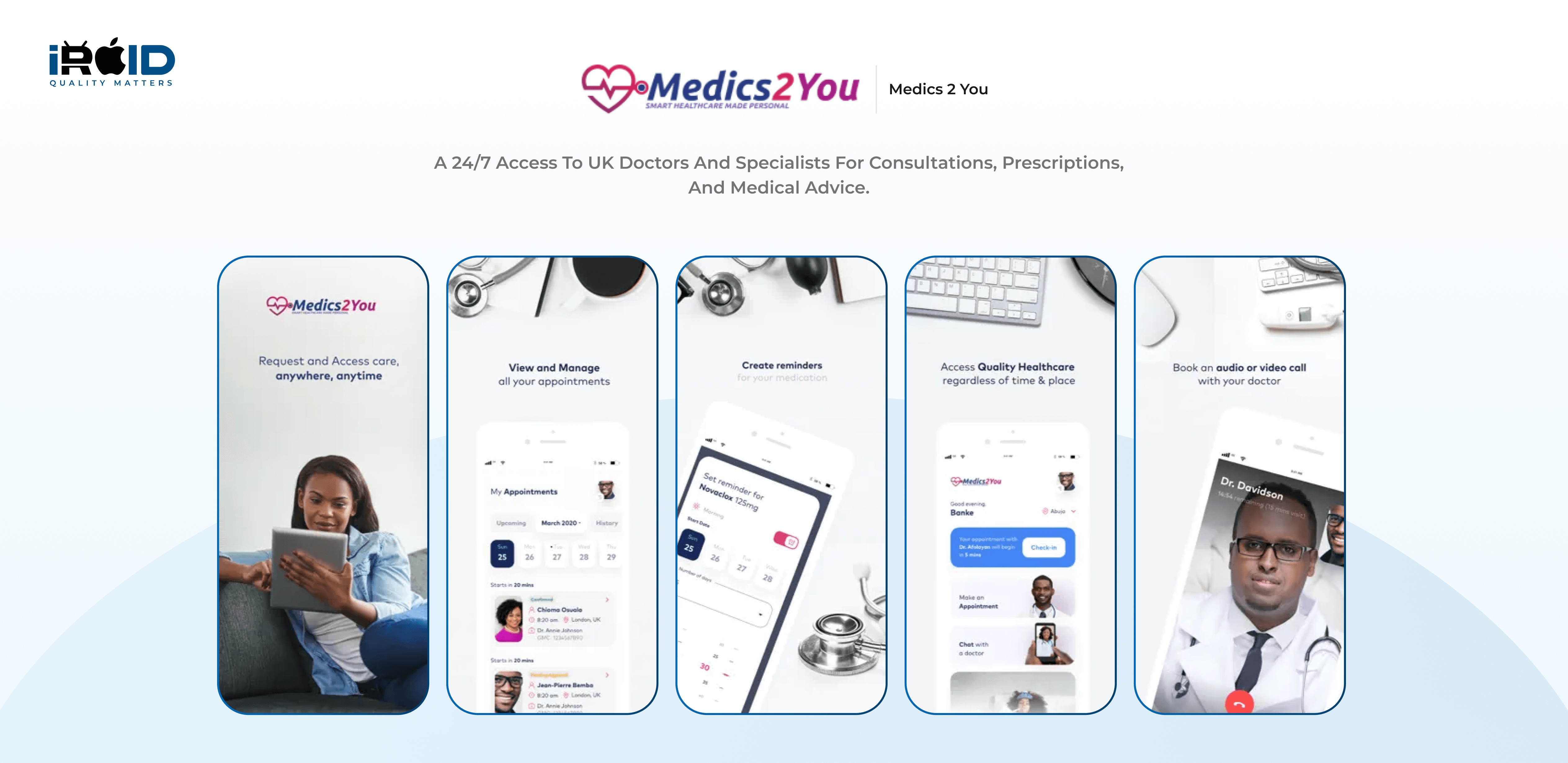 Medics 2 You - Telemedicine & Healthcare App | iRoid Solutions