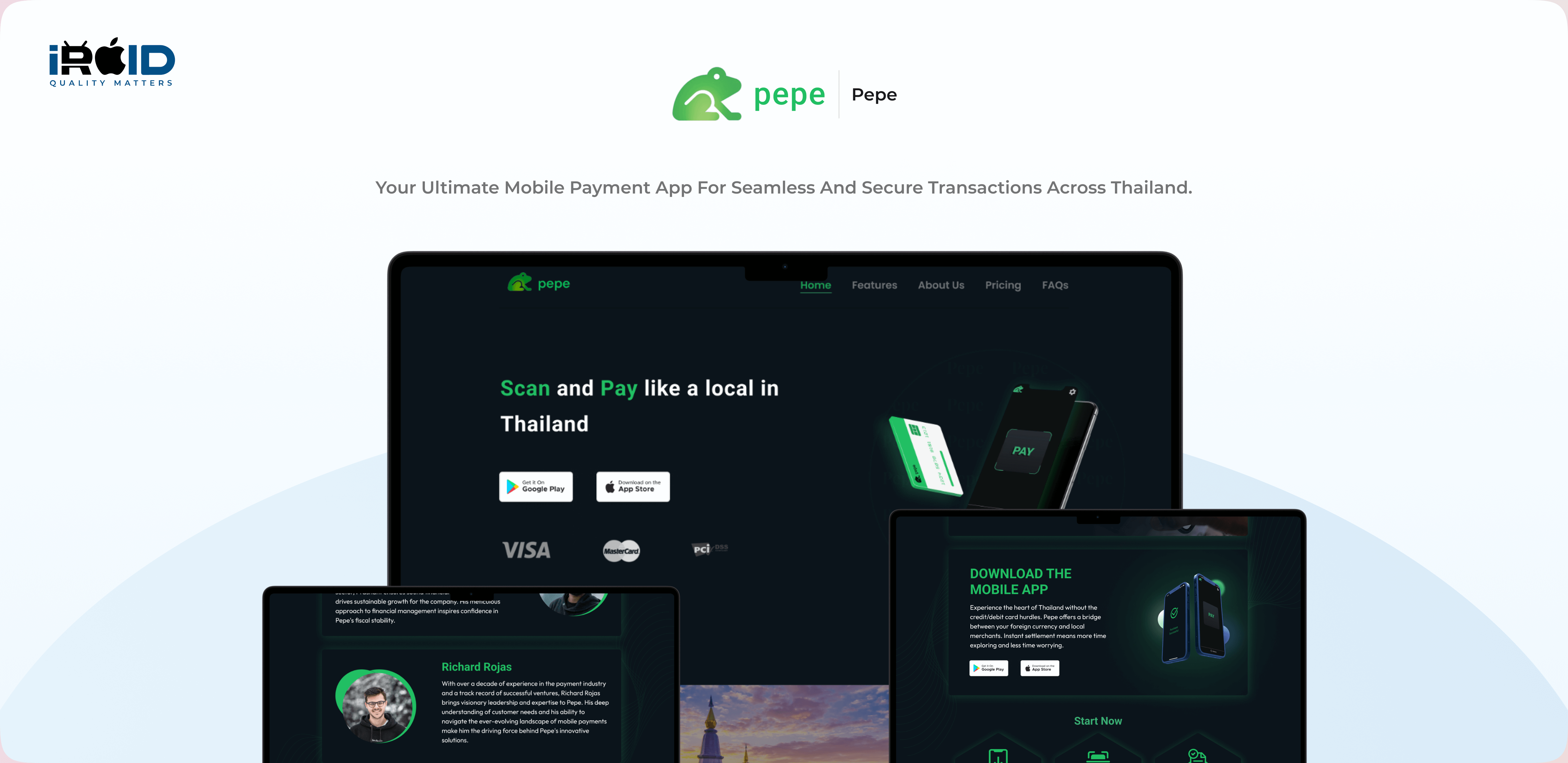 Pepe - Fintech App & Payment Solutions | iRoid Solutions