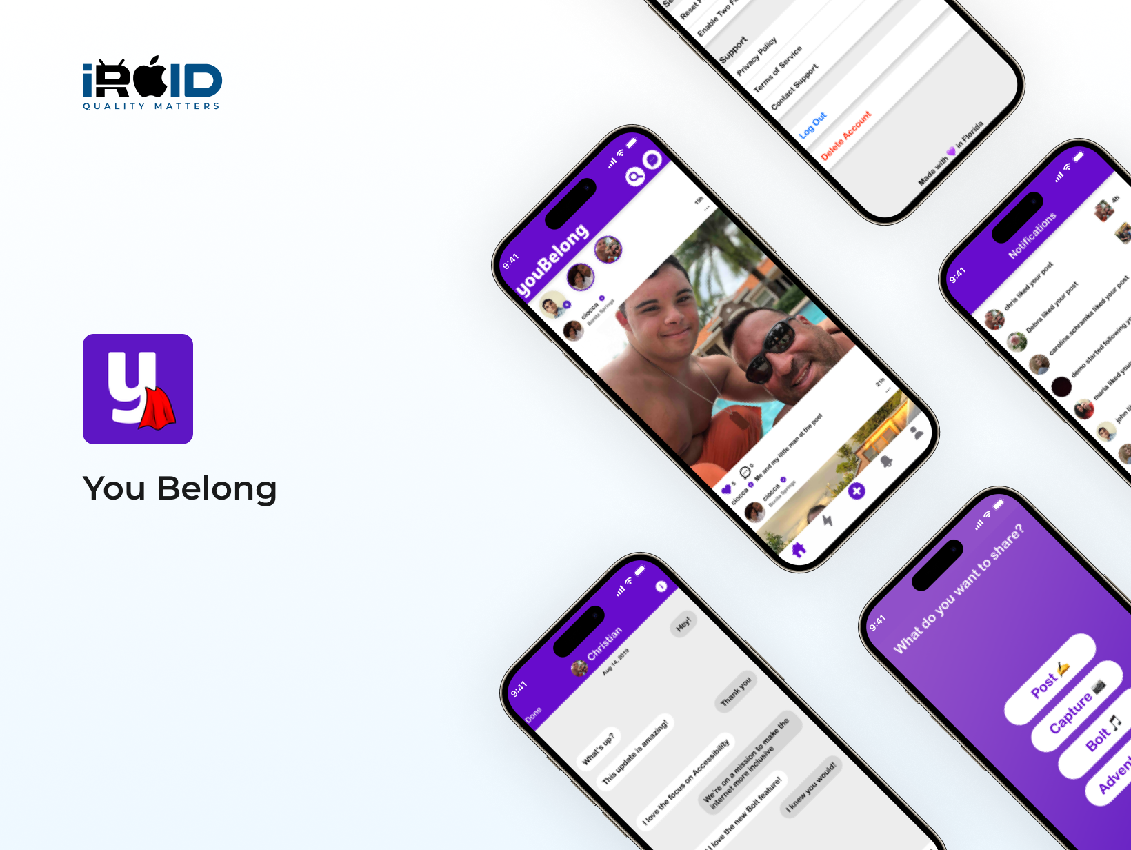 You Belong Best Social Media App Development | iRoid Solutions | casestudy