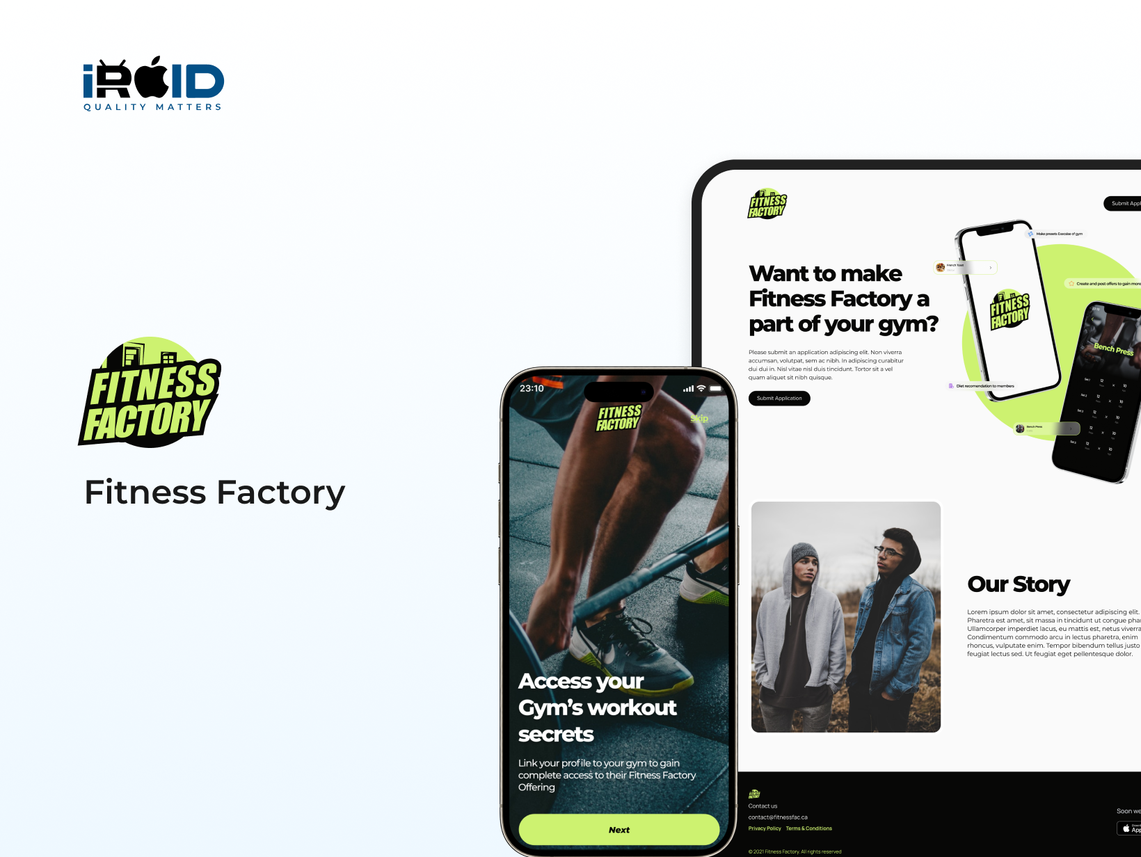 Fitness Factory - Healthcare App Development | iRoid Solutions | casestudy