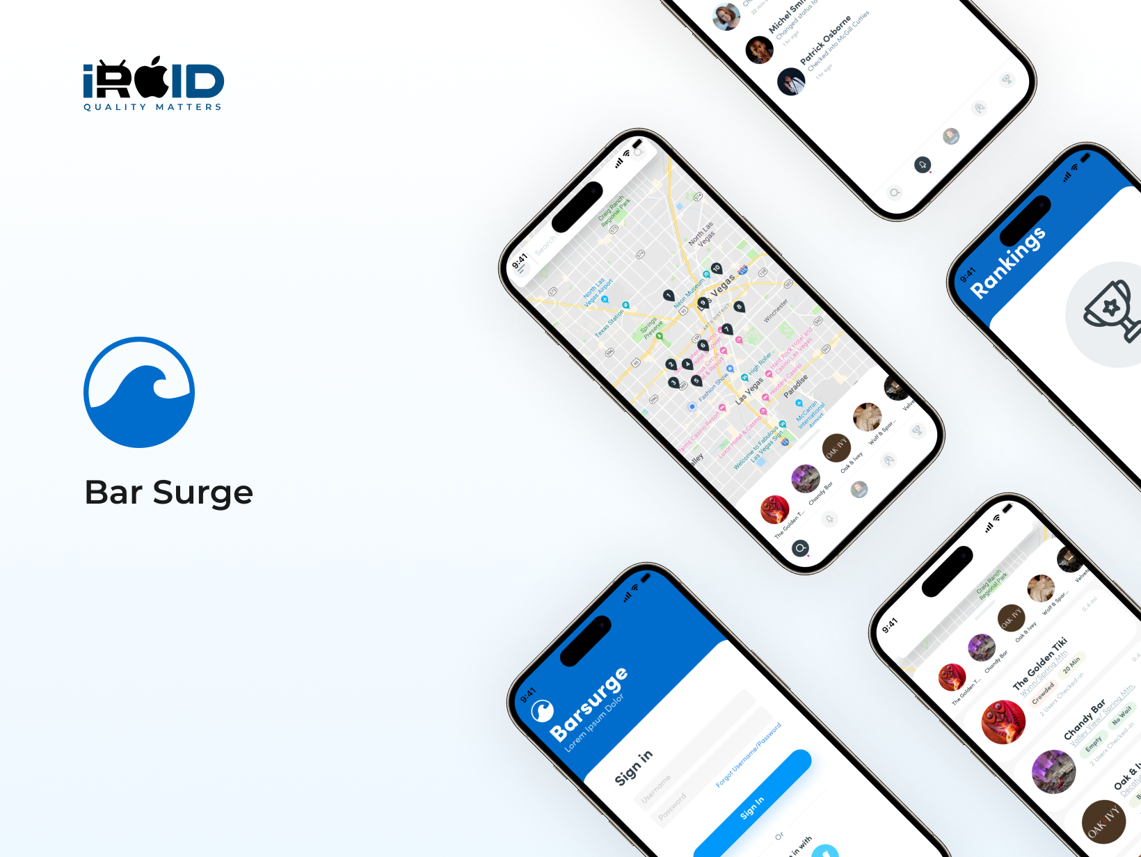 Bar Surge – Custom Nightlife & Business App by iRoid Solutions | casestudy