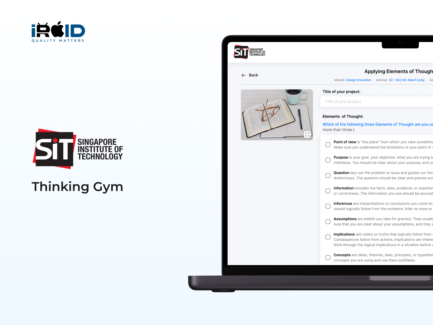 Thinking Gym: LMS for Critical Design Thinking & Reflection | casestudy