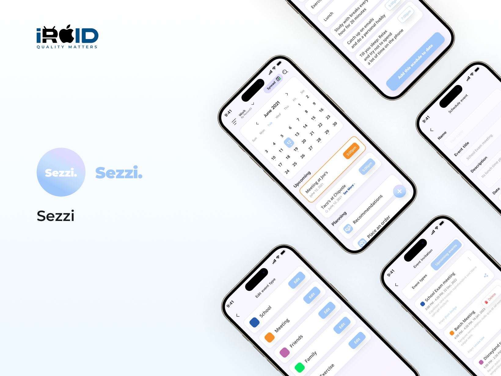 Sezzi - Smart Social Calendar App by iRoid Solutions | casestudy
